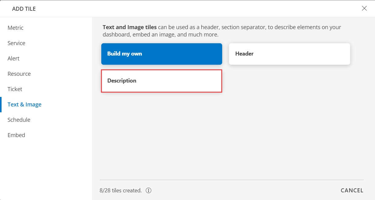 Text & Image | OpsRamp Documentation